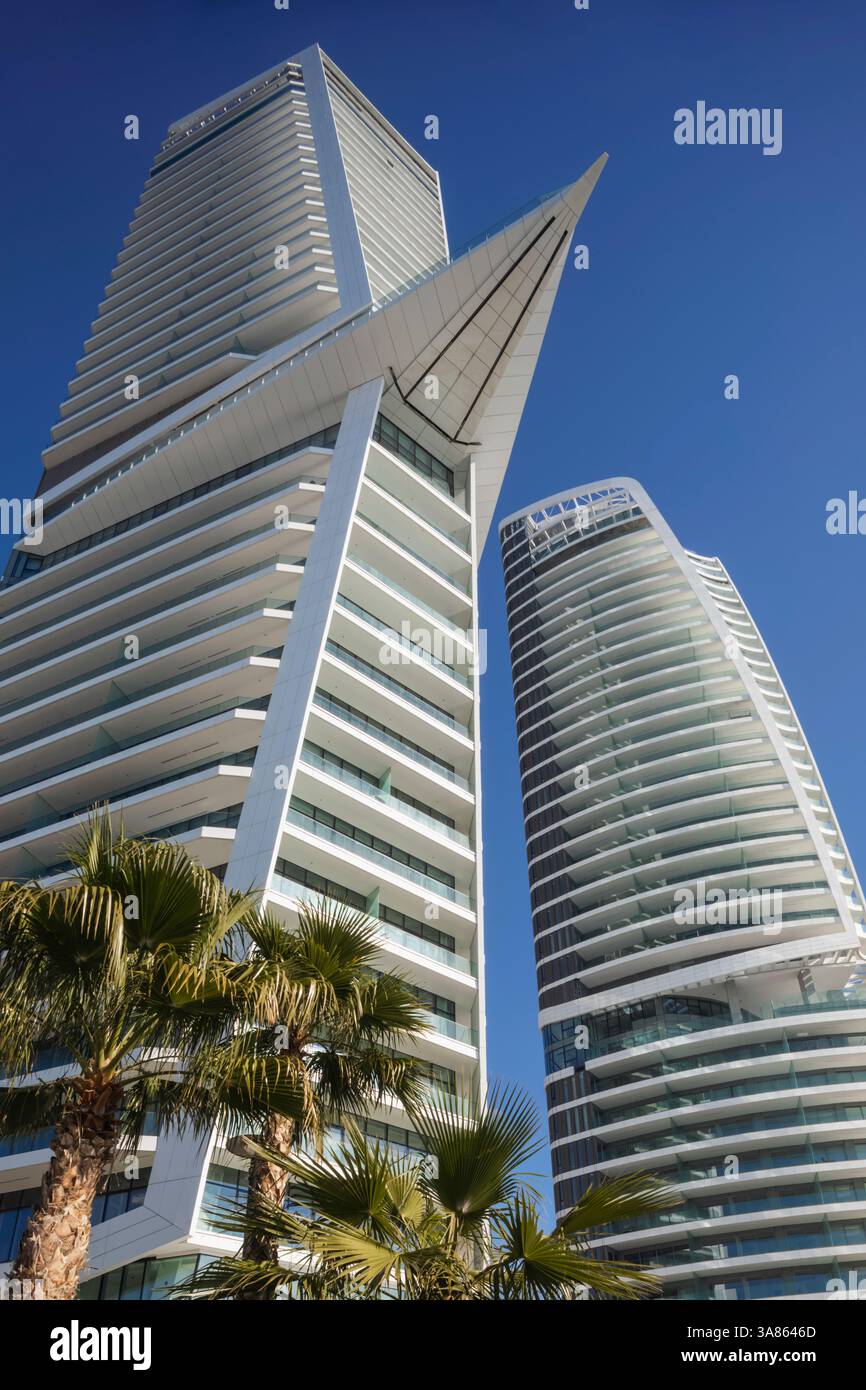 Cyprus, Limassol (Lemesos), Trilogy Towers Modern High-rise Buildings ...