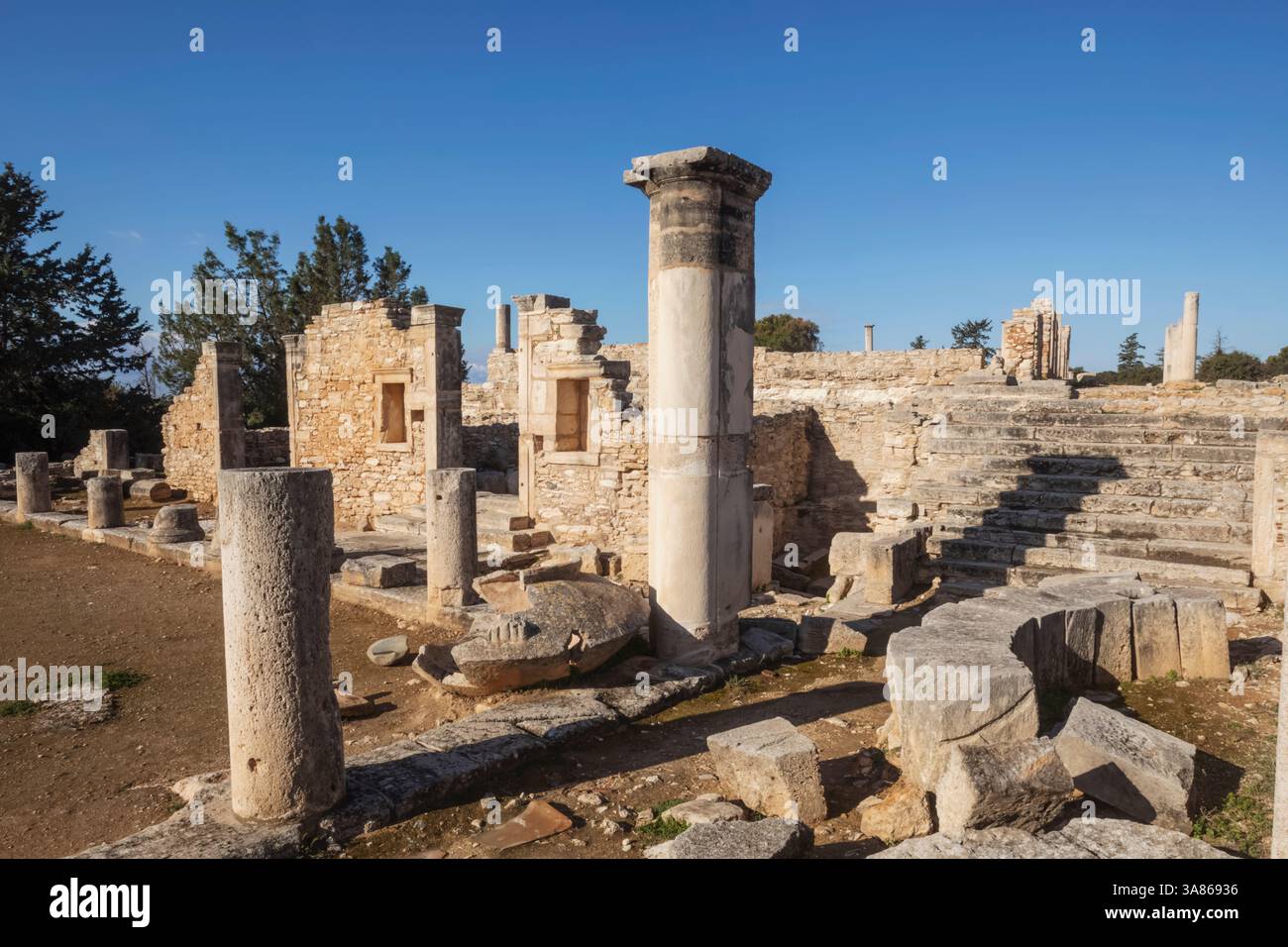 Cyprus, Episkopi, Kourion, Sanctuary of Apollo Hylates, Roman Ruins ...