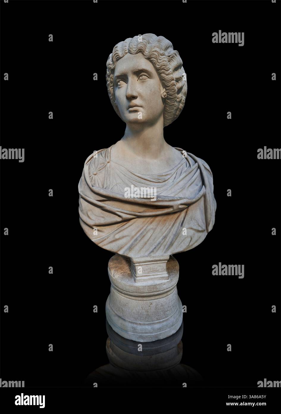 Roman marble bust of a Roman women probably from the Roman imperial ...