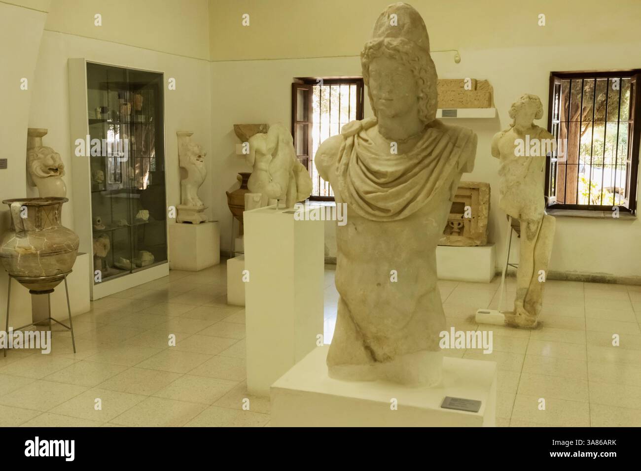 Cyprus, Episkopi, Episkopi Museum, Marble Statue of Meleager Stock ...