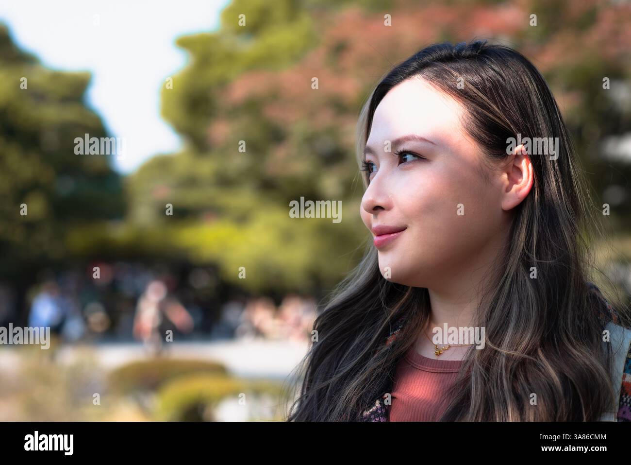 Female model posing at a Kyoto Temple Stock Photo - Alamy