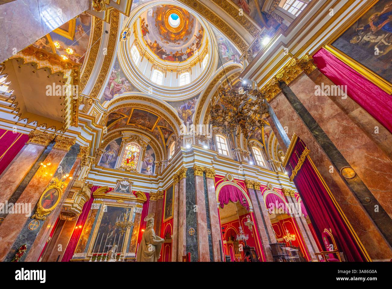 The Interior of Metropolitan Cathedral of Saint Paul, Mdina, Malta ...