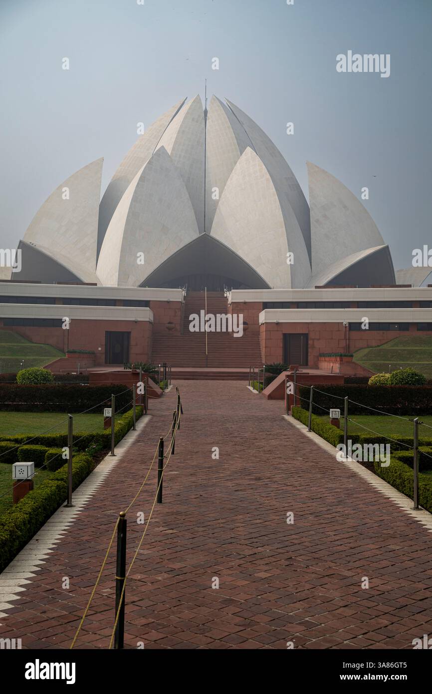 Lotus Temple, a Bahai House of Worship in New Delhi, India Stock Photo ...