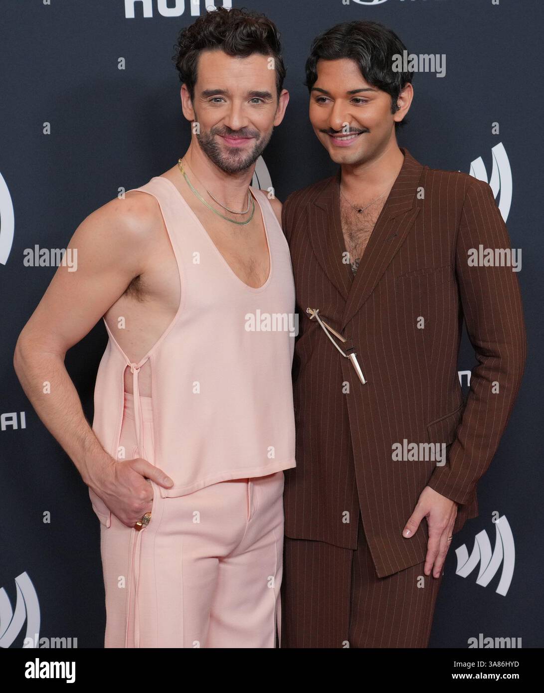 (L-R) Michael Urie and Mark Indelicato at the 36th Annual GLAAD Media ...