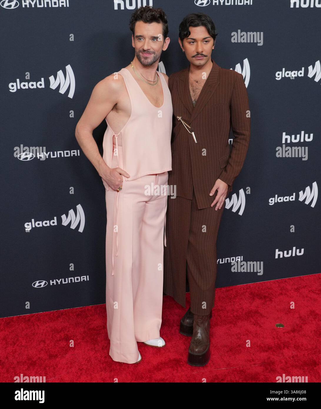 (L-R) Michael Urie and Mark Indelicato at the 36th Annual GLAAD Media ...