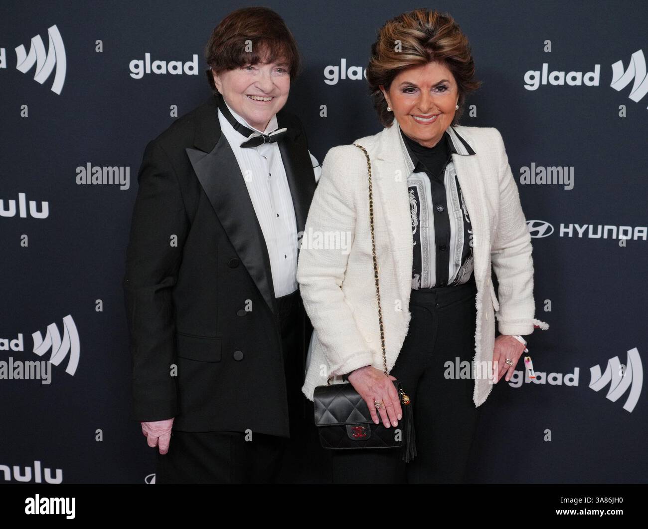 (L-R) Robin Tyler and Gloria Allred arrives at the 36th Annual GLAAD ...