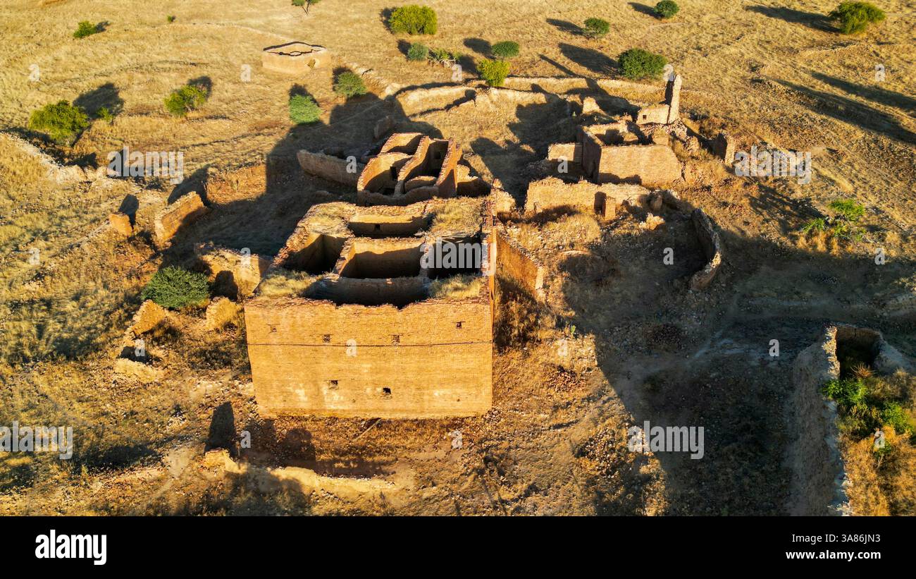Aerial of Ouara, former capital of the Ouaddai Empire, Chad Stock Photo ...