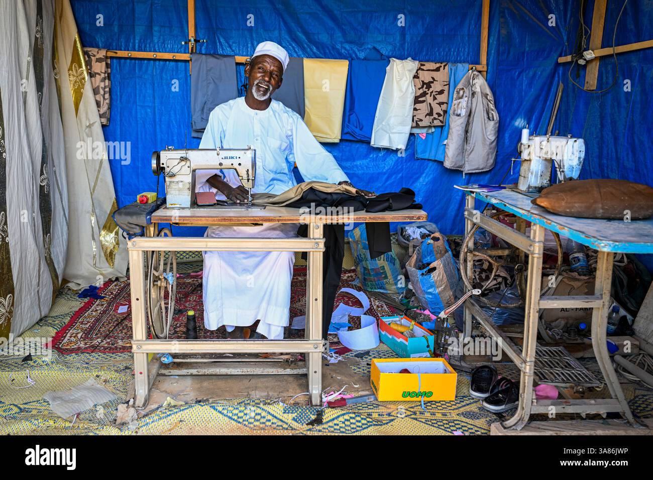 Tailor in Faya Largeaux, Chad Stock Photo - Alamy