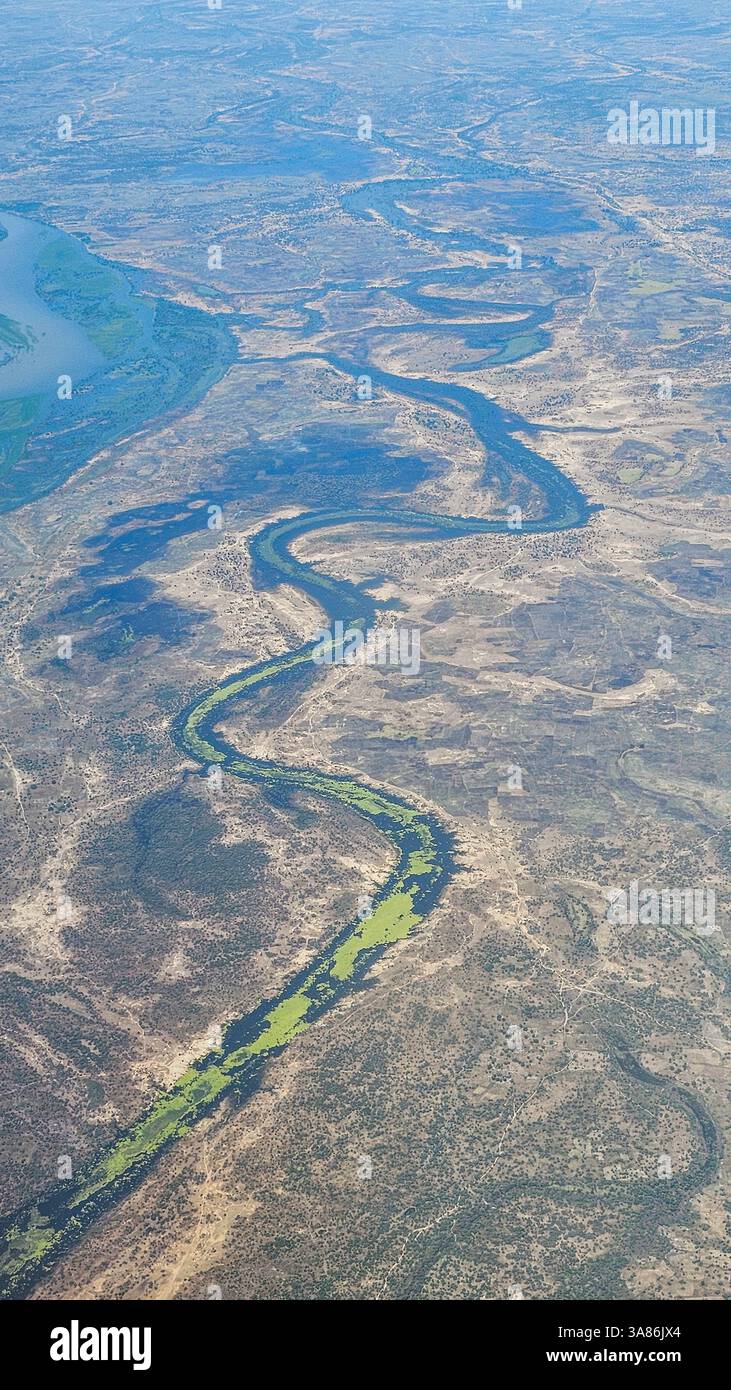 Aerial of the Chari River, N'Djamena, capital of Chad Stock Photo - Alamy
