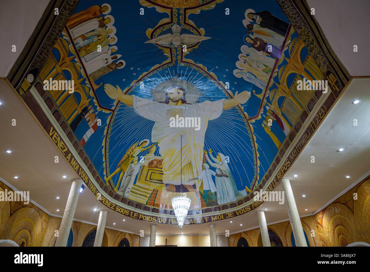 Interior of the Cathedral of Brazzaville, Republic of Congo Stock Photo ...