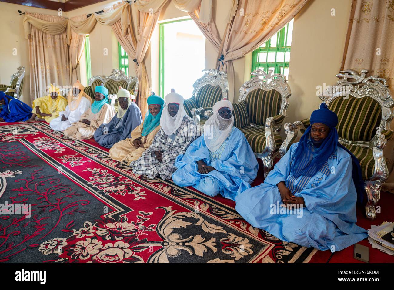 Ministers in the Fadar Daurama Emir's palace, Daura Emirate, Katsina ...