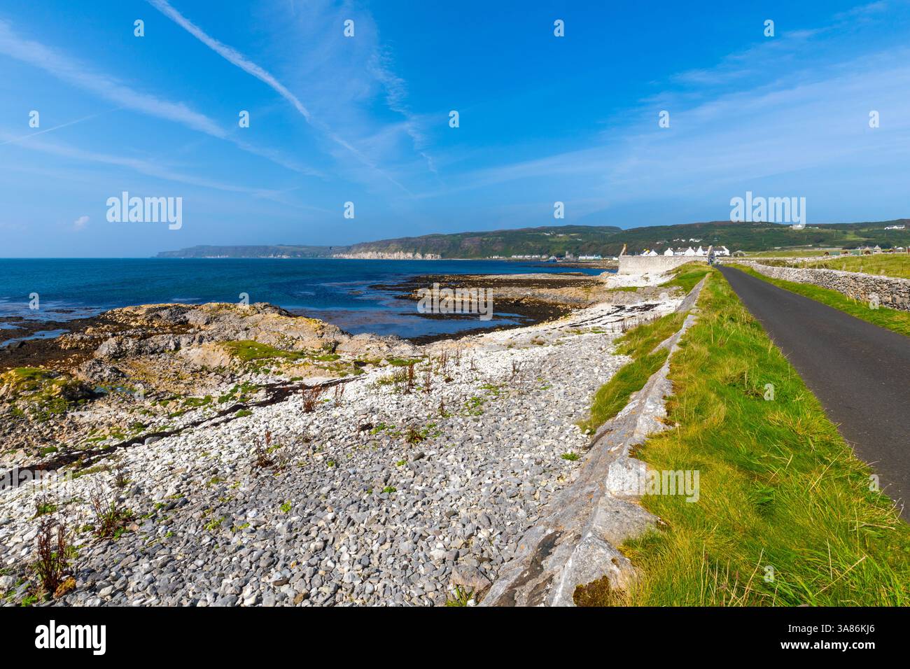 Beach at Rathlin Island, County Antrim, Ulster, Northern Ireland ...