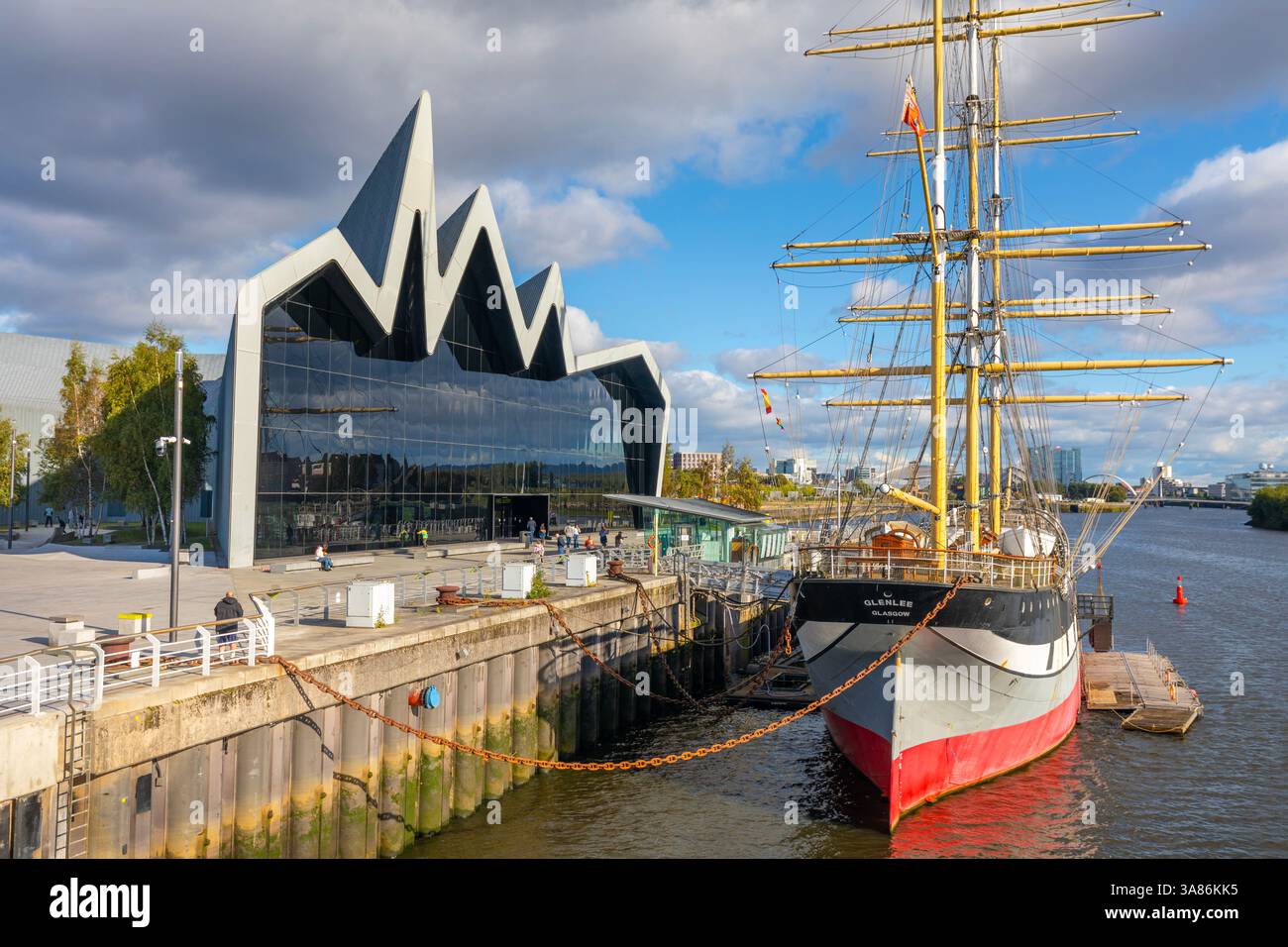 Riverside Museum, The Glenlee Tall Ship, River Clyde, Glasgow, Scotland ...