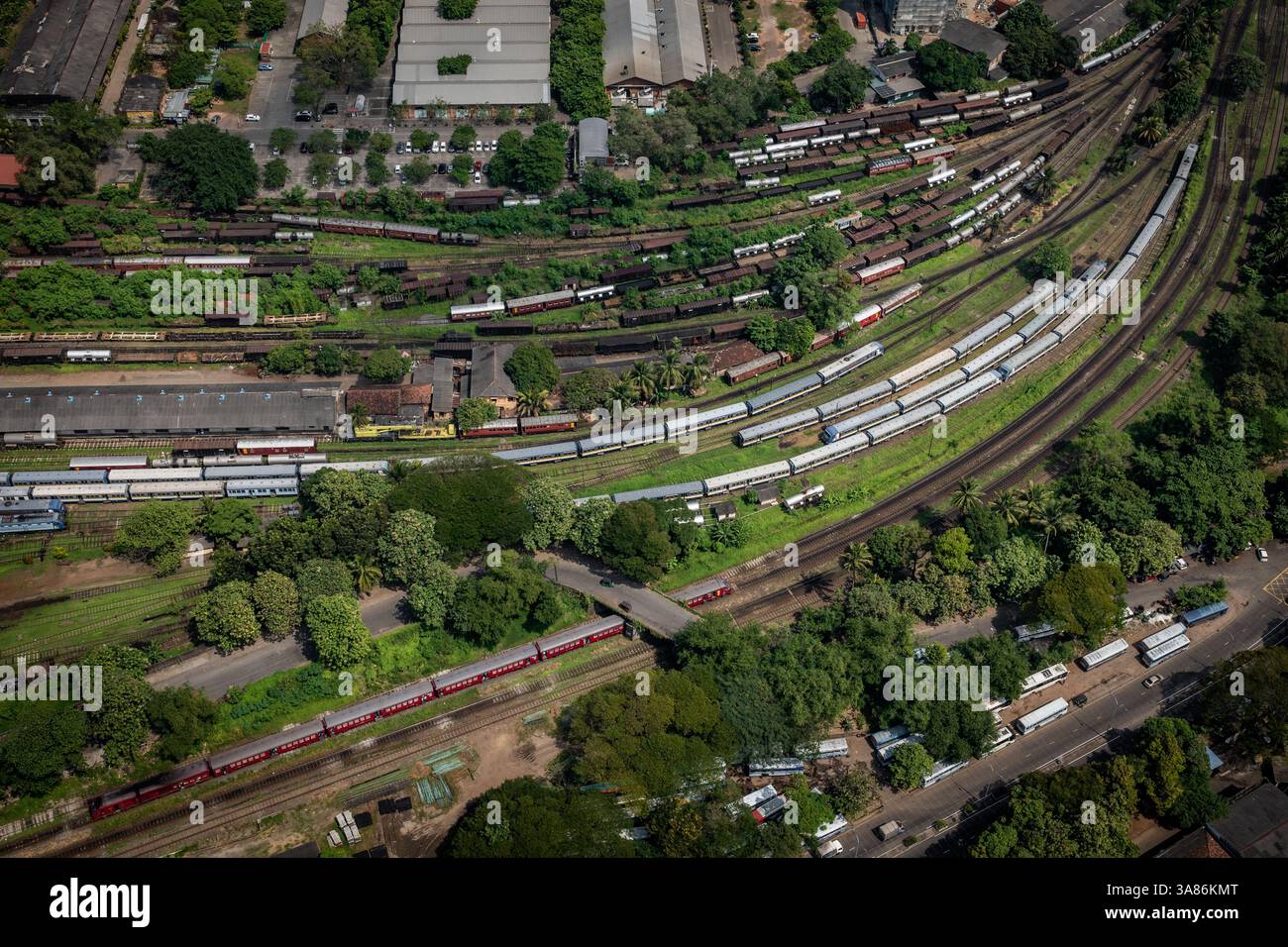 Aerial view city colombo train hi-res stock photography and images - Alamy