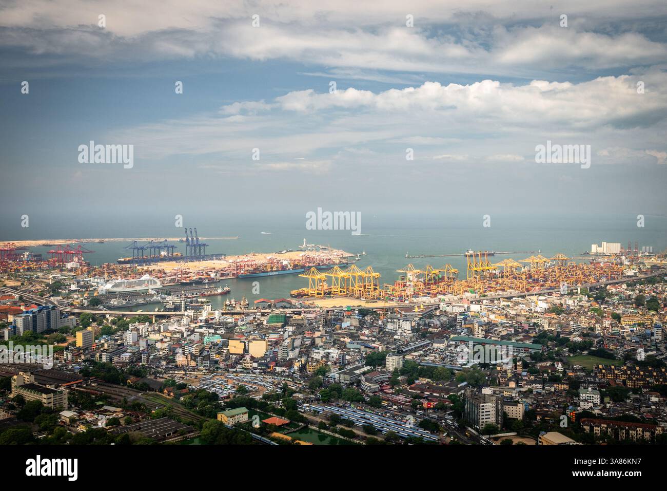 View over Colombo from the Lotus Tower, Colombo, Sri Lanka Stock Photo ...