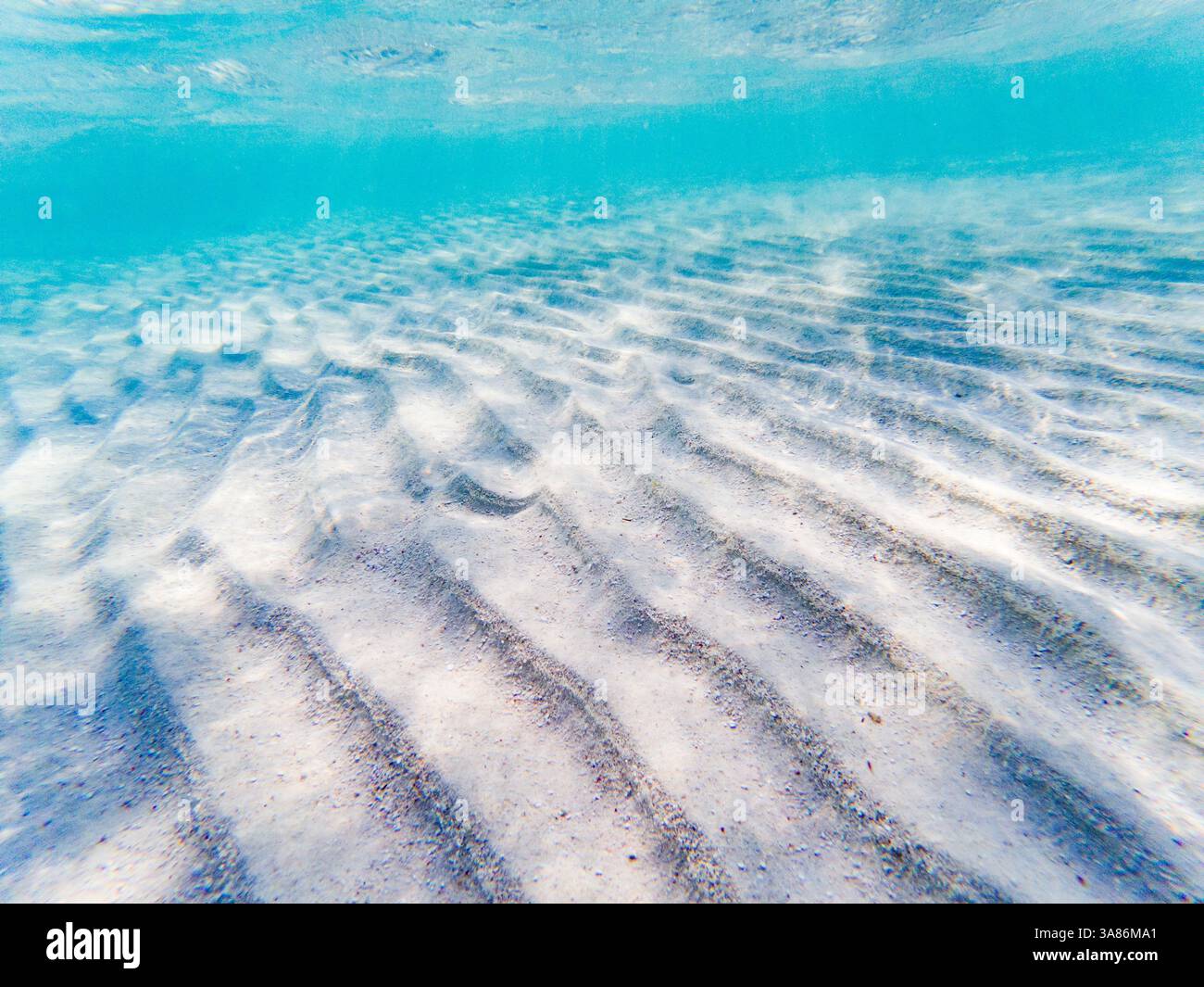 Blue ocean and sandy bottom underwater background, Thailand Stock Photo ...