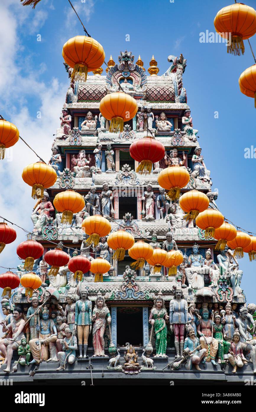 The roof of a Sri Mahamariamman Hindu temple, Singapore Stock Photo - Alamy