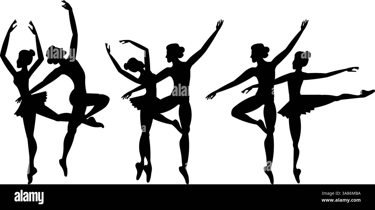 Vector people. Ballet couple. Ballet dancers icon. Dancing couple ...
