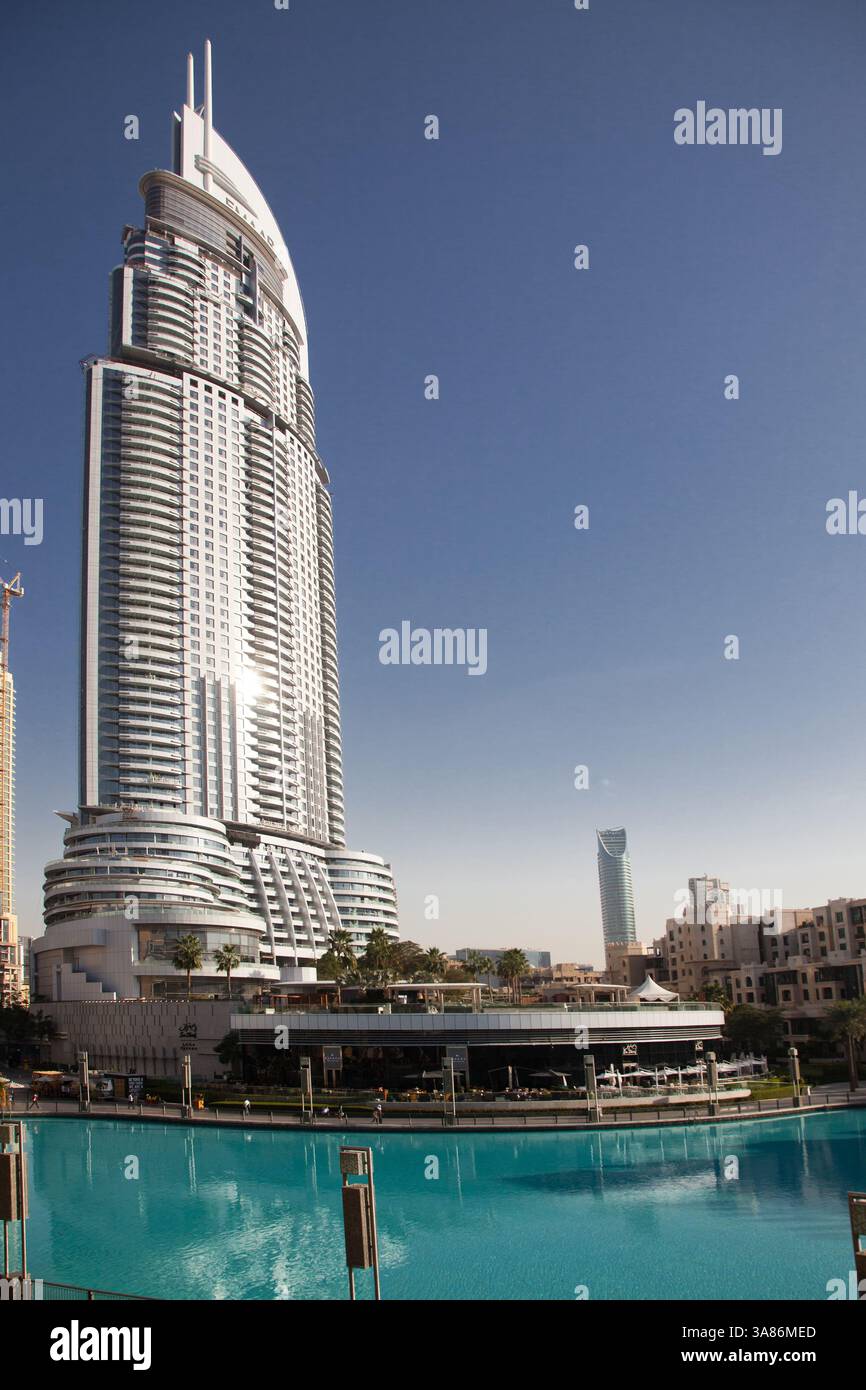 The Address Hotel in the downtown Dubai area overlooks the famous ...