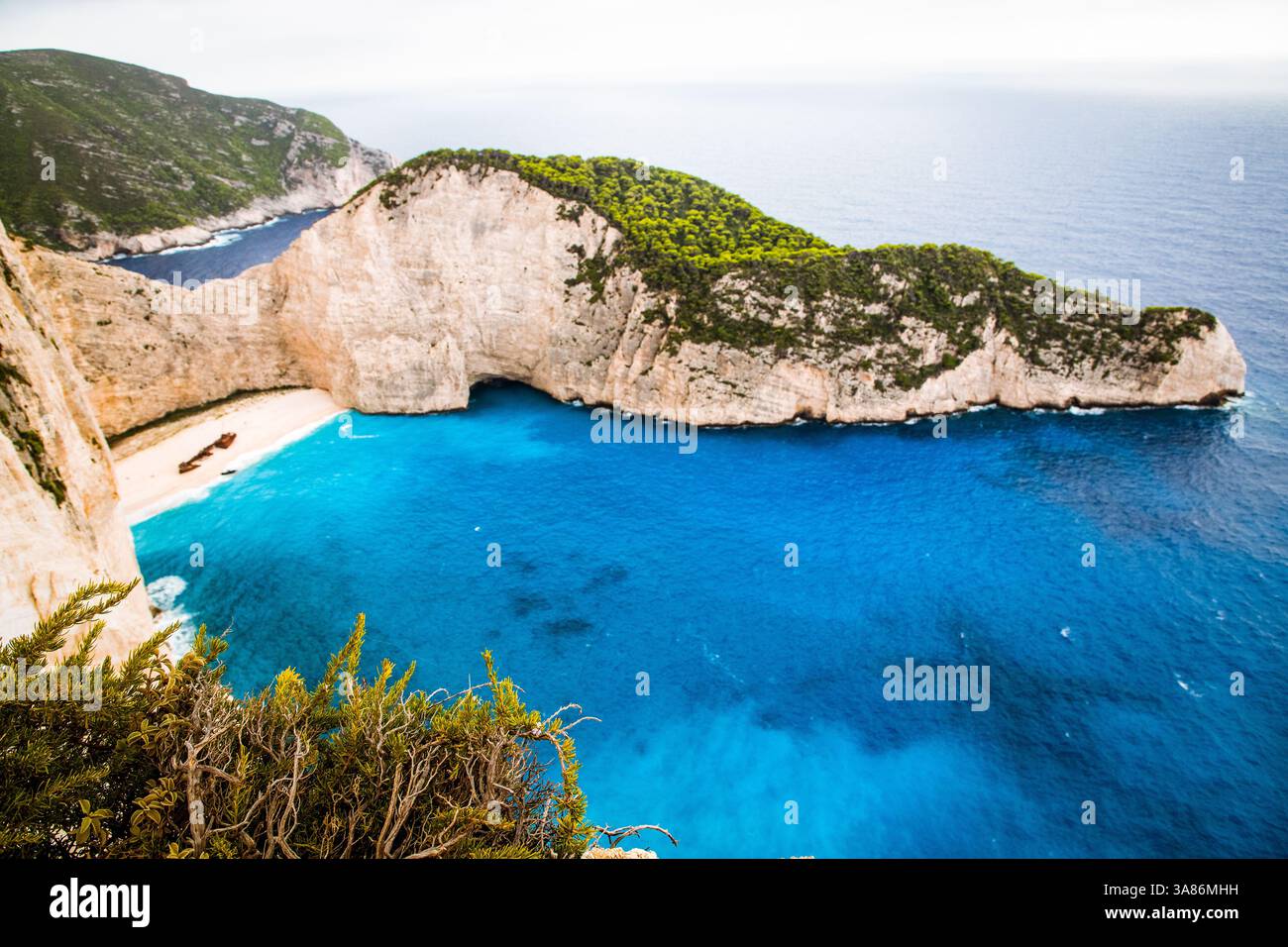Navagio beach with the famous wrecked ship, Zante (Zakynthos), Greek ...