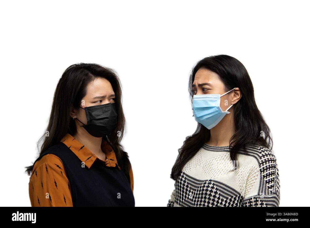 Asian women wearing face mask Cut Out Stock Images & Pictures - Alamy