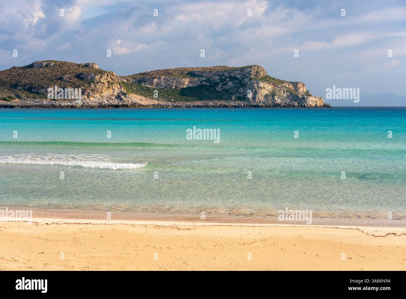 Simos beach in Elafonisos island at sunset, Greece Stock Photo - Alamy