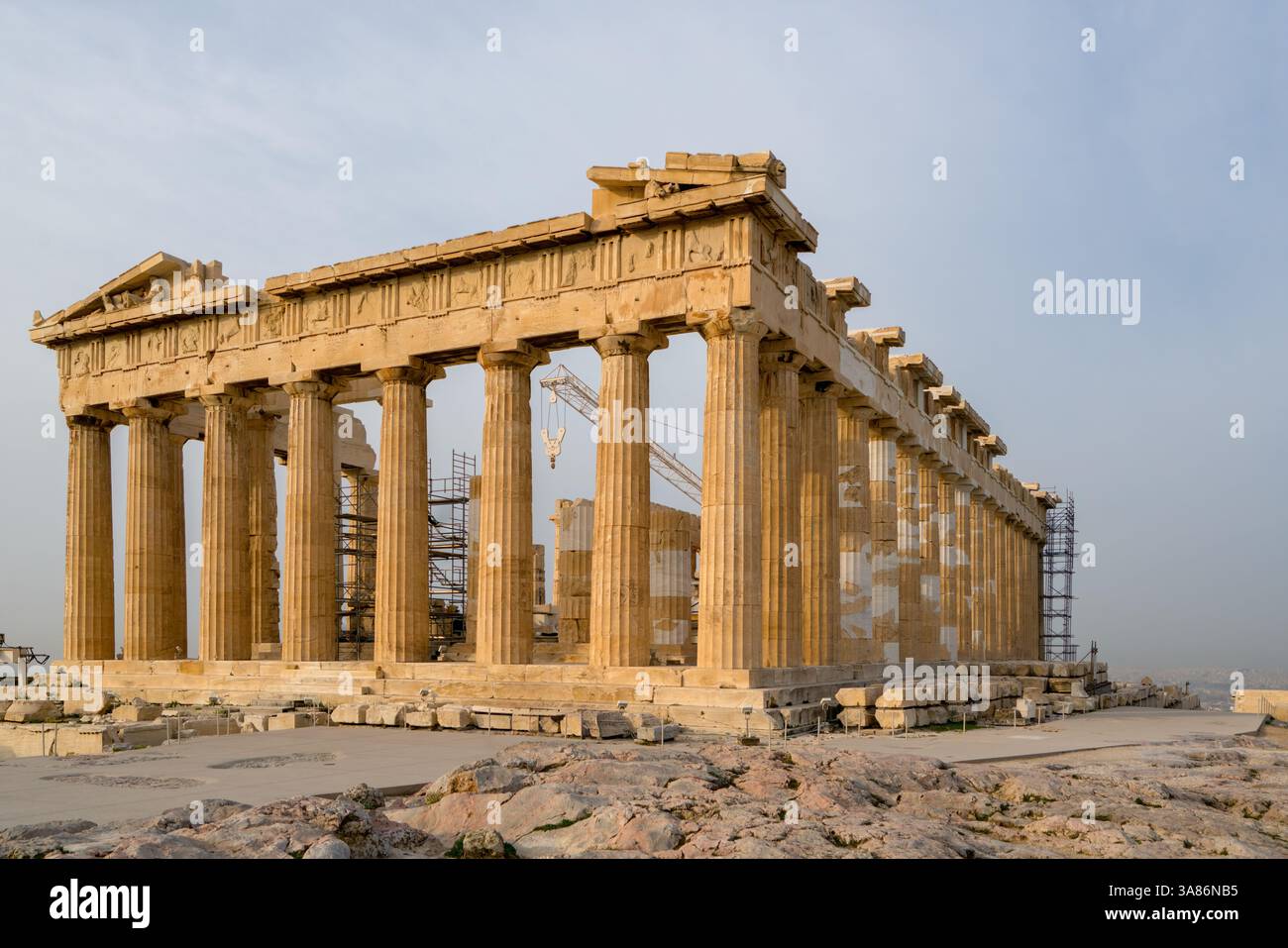 The Parthenon, ancient temple dedicated to goddess Athena, UNESCO, Athens, Greece Stock Photo ...