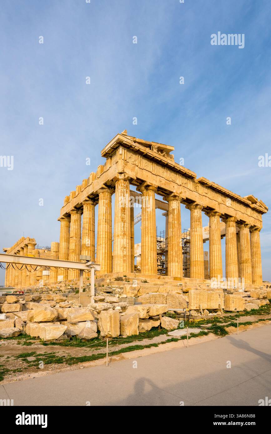 The Parthenon, ancient temple dedicated to the goddess Athena, UNESCO, Athens, Greece Stock ...