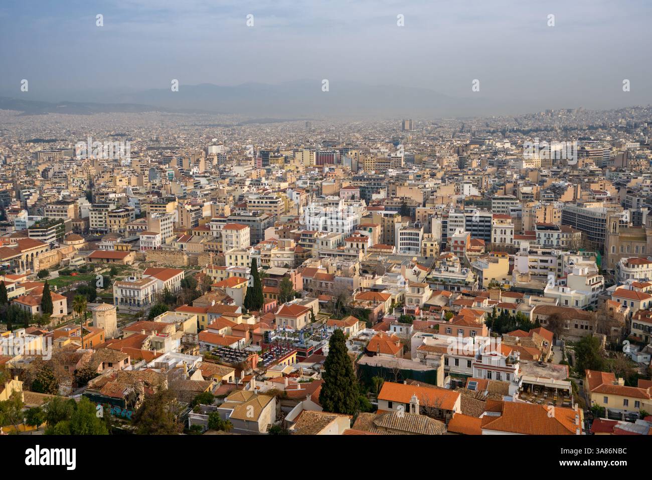 View over city seen from the Acropolis, Athens, Greece Stock Photo - Alamy