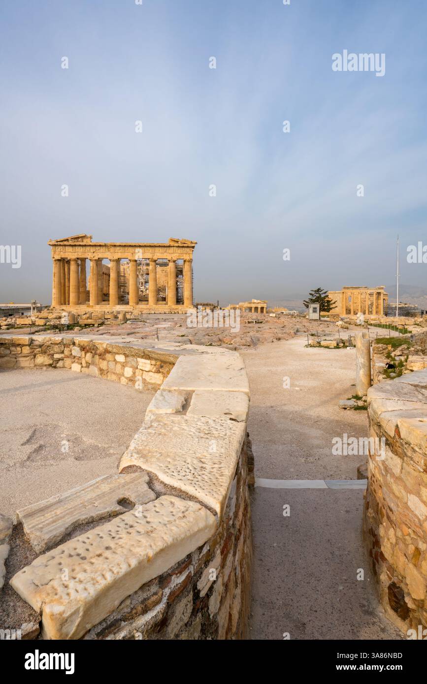 The Parthenon, ancient temple dedicated to the goddess Athena, UNESCO, Athens, Greece Stock ...