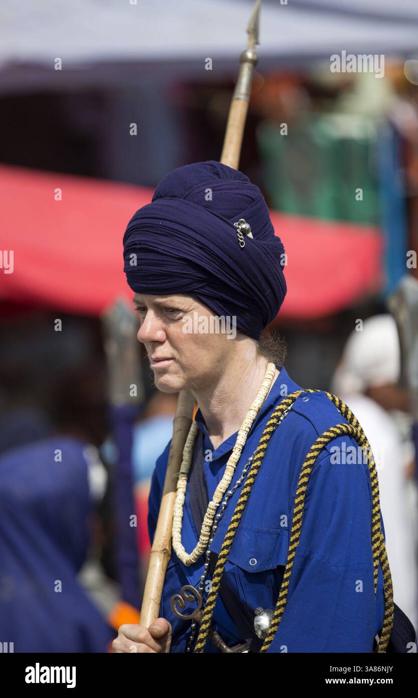March 28, 2013 - Anandpur Sahib, Punjab, India - An American Nihang at ...