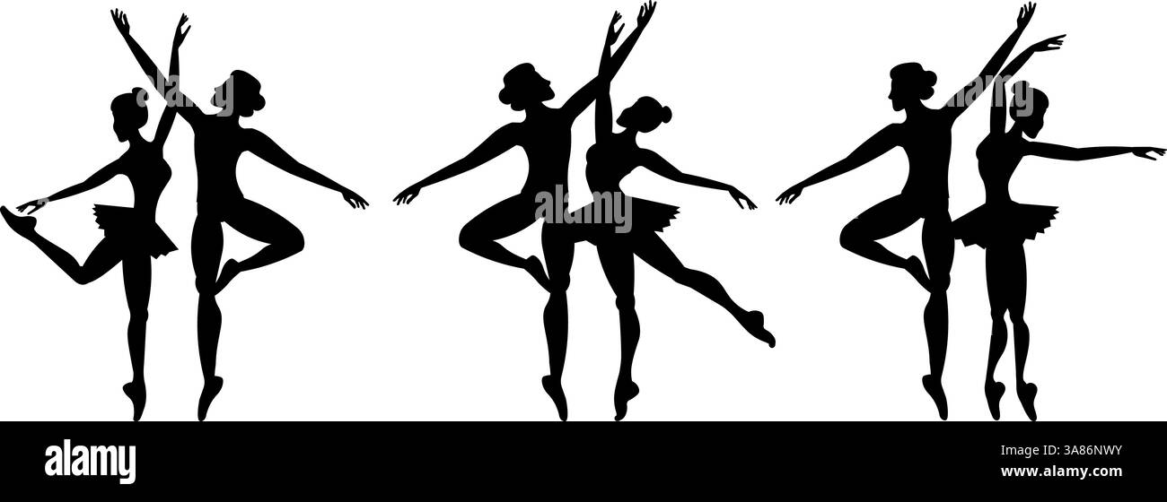 Vector people. Ballet couple. Ballet dancers icon. Dancing couple ...