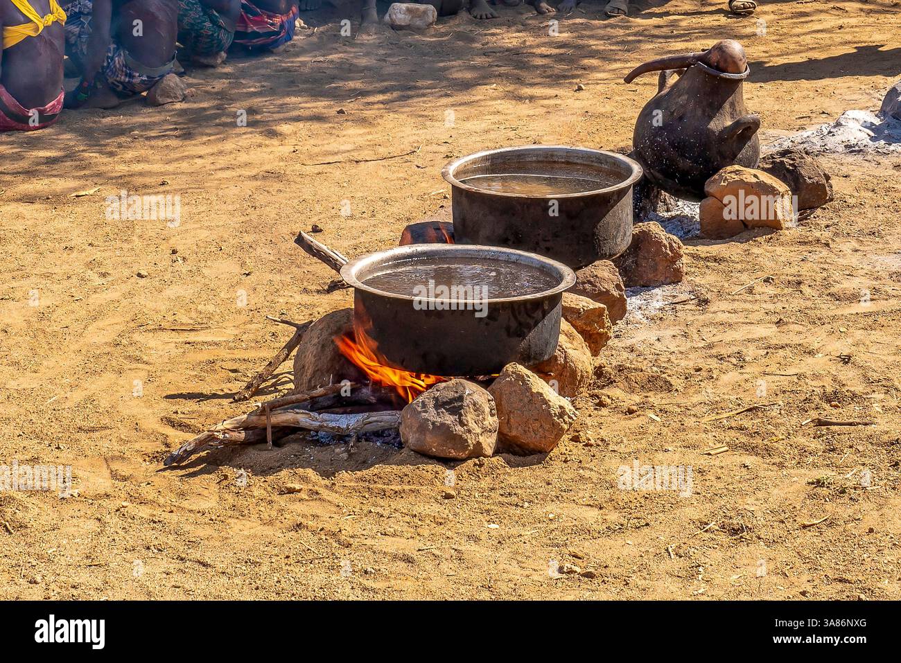 Ethiopia, traditional cooking utensils on an open fire Stock Photo - Alamy