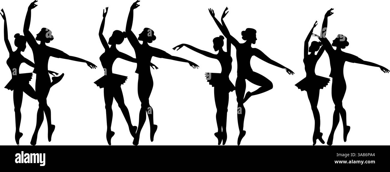 Vector people. Ballet couple. Ballet dancers icon. Dancing couple ...