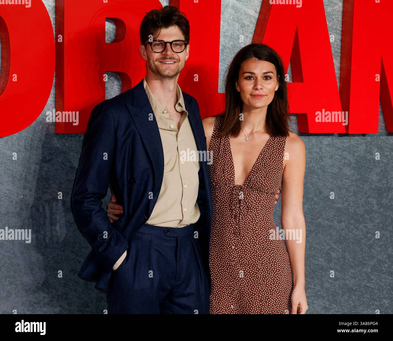 Jim Chapman and Sarah Tarletonre attend the MobLand Global Premiere at ...