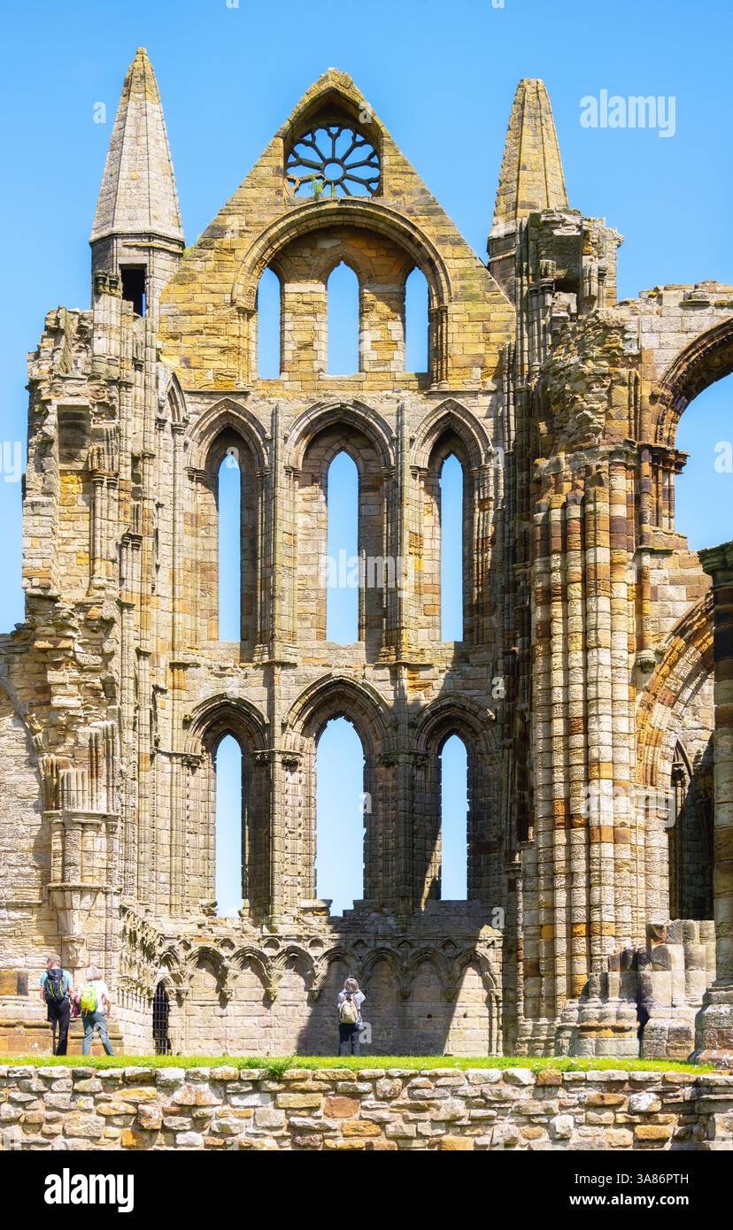 The ruins of Whitby Abbey, Whitby, North Yorkshire, England, United ...