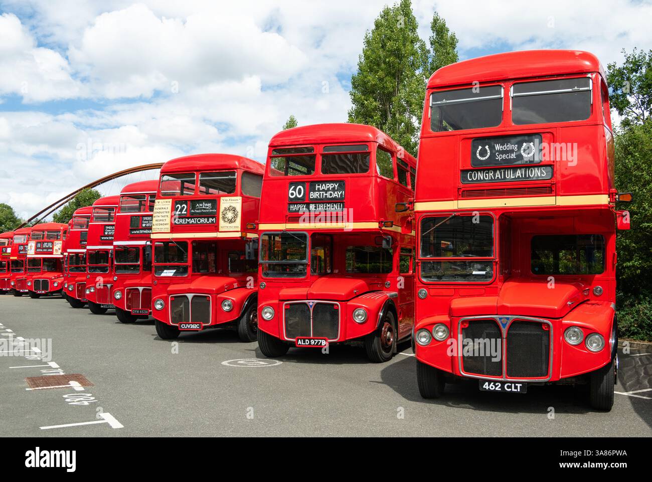 Routemaster buses parade at the 70th anniversary of the first ...