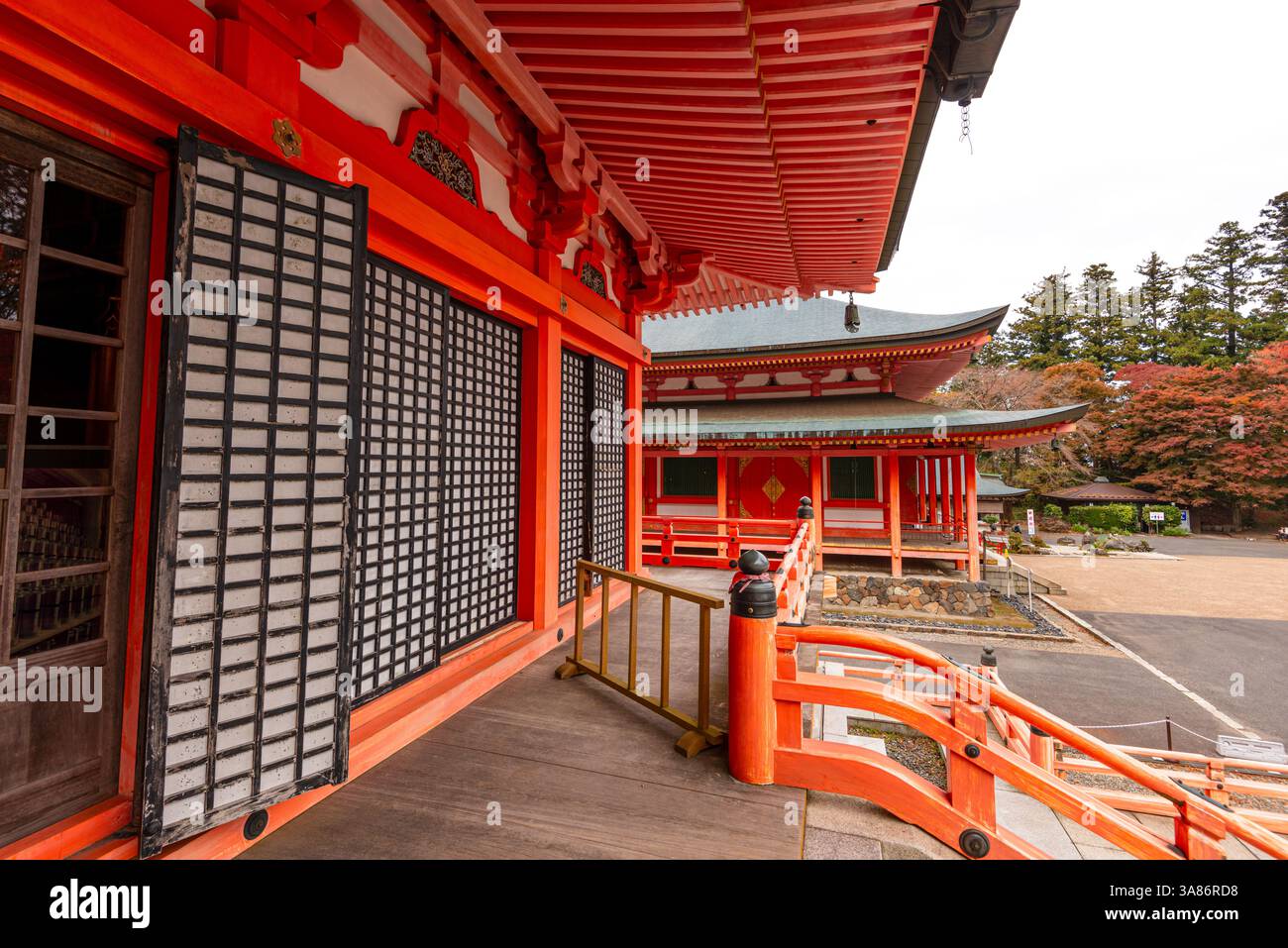 Enryakuji Temple of Mount Hiei, sacred mountain, near Kyoto, Honshu ...