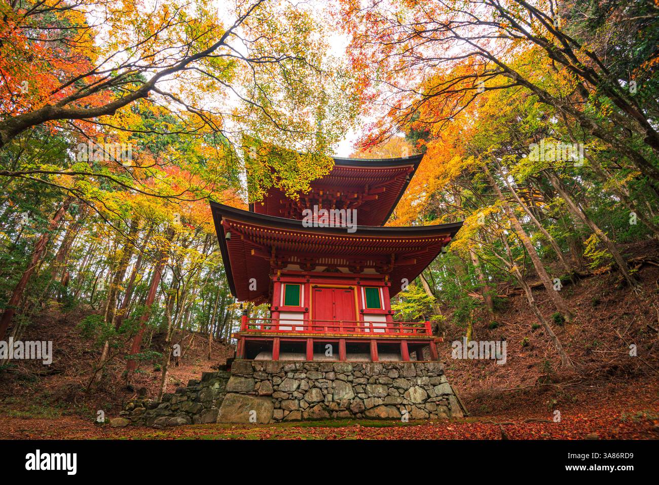Nemoto Nyoho Shinto Pagoda on sacred Mount Hiei (Hiei San), Konpon ...