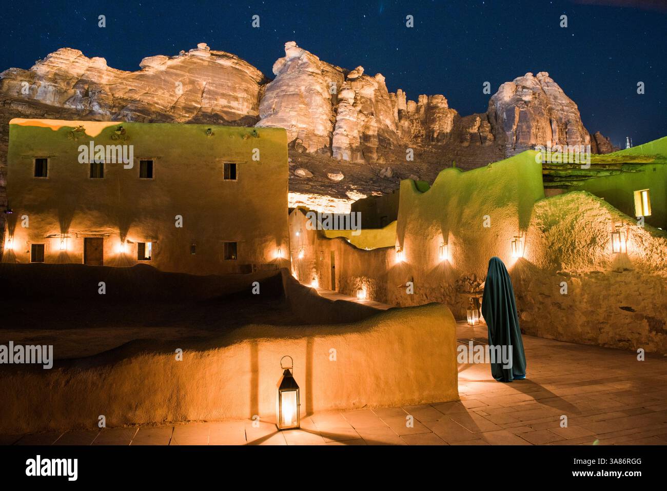 Dar Tantora The House Hotel, a renovated original mudbrick village in the oasis of AlUla, Medina ...