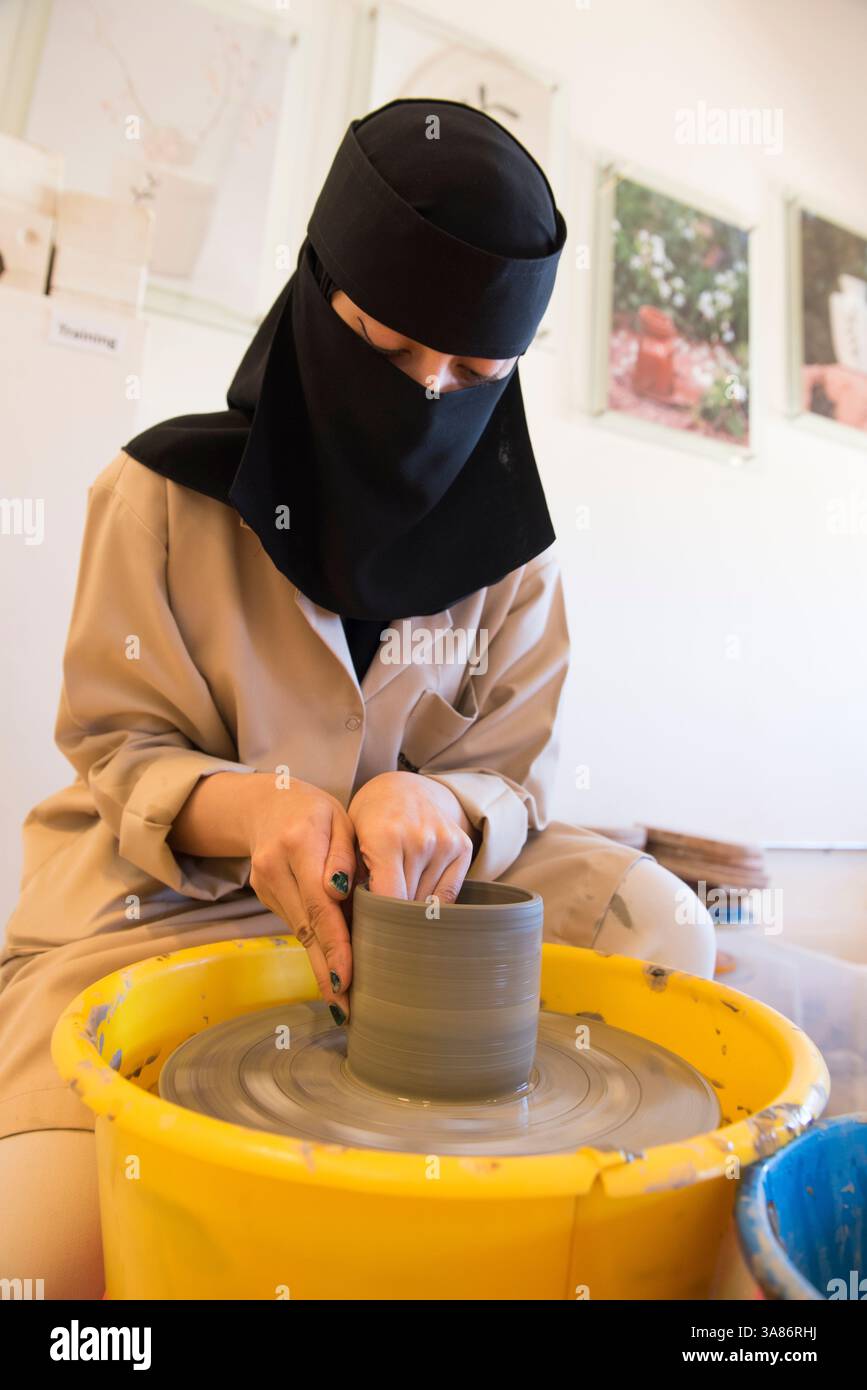 Pottery workshop, Madrasat Addeera, an artistic space where women learn ...