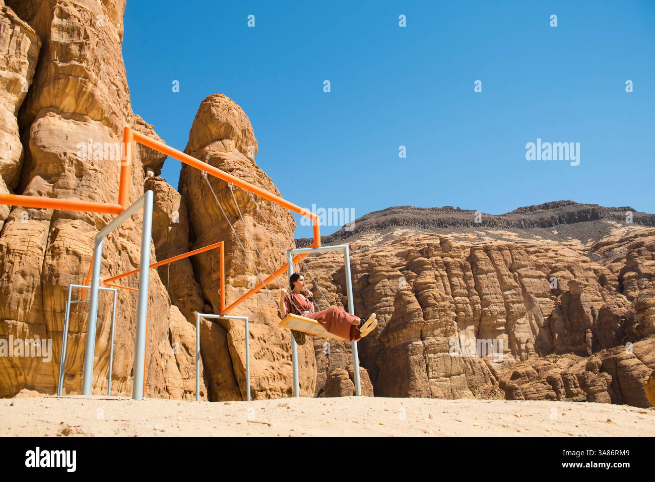 Installation by Superflex, One Two Three Swing, part of the 2020 Desert ...