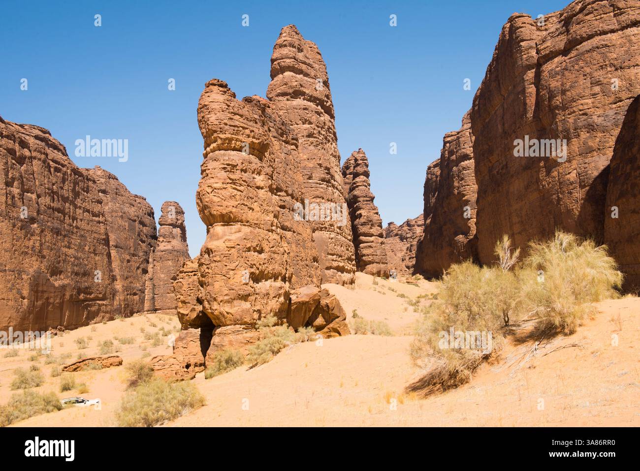 Safari tour among the magnificent sandstone rock structures in the ...