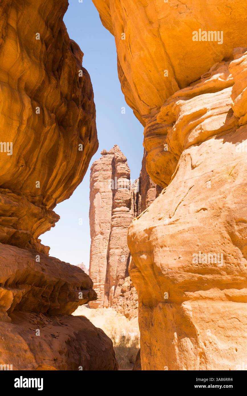 View through the extraordinary sandstone rock structure called Dancing ...
