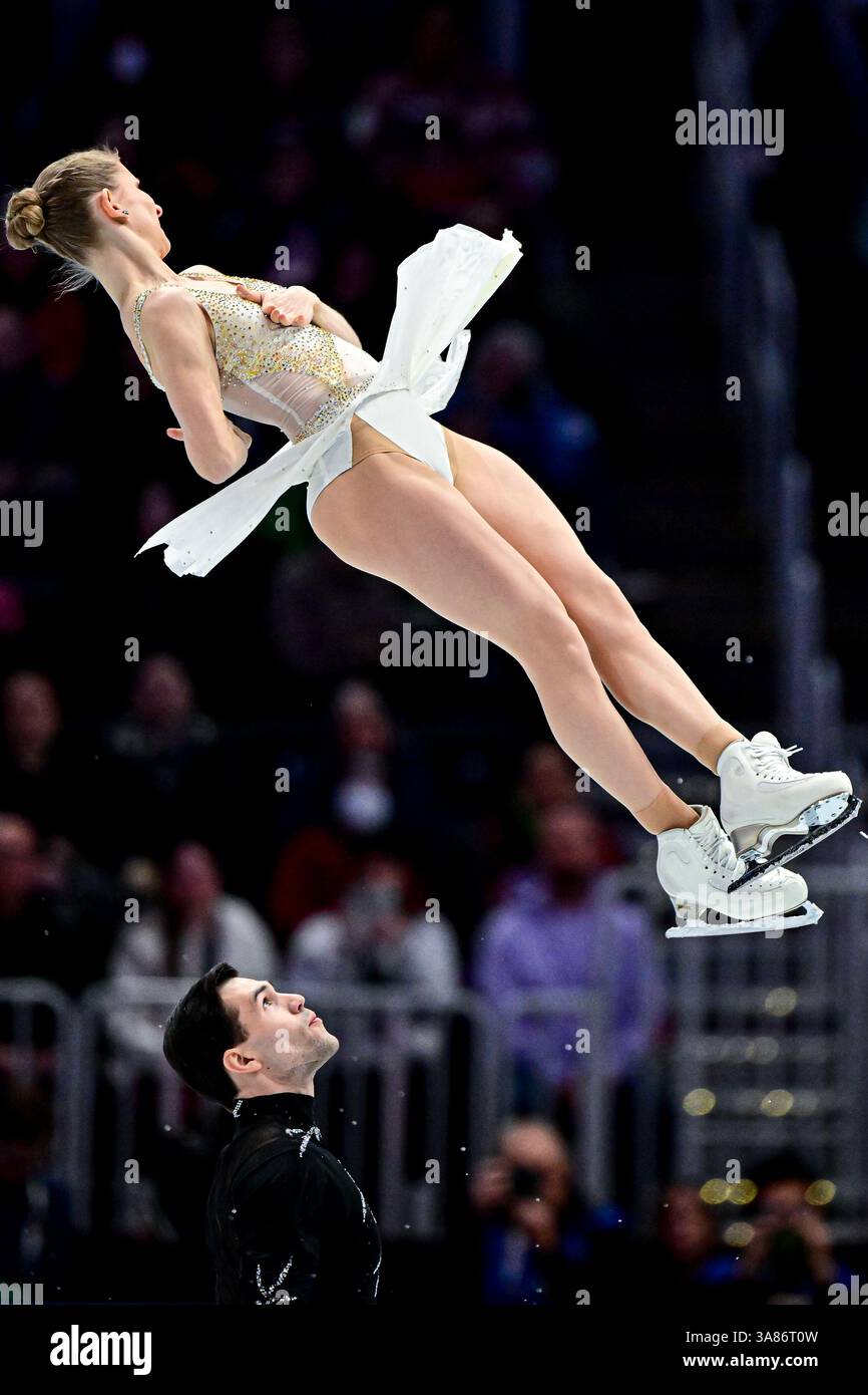 Minerva Fabienne HASE & Nikita VOLODIN (GER), during Pairs Free Skating ...