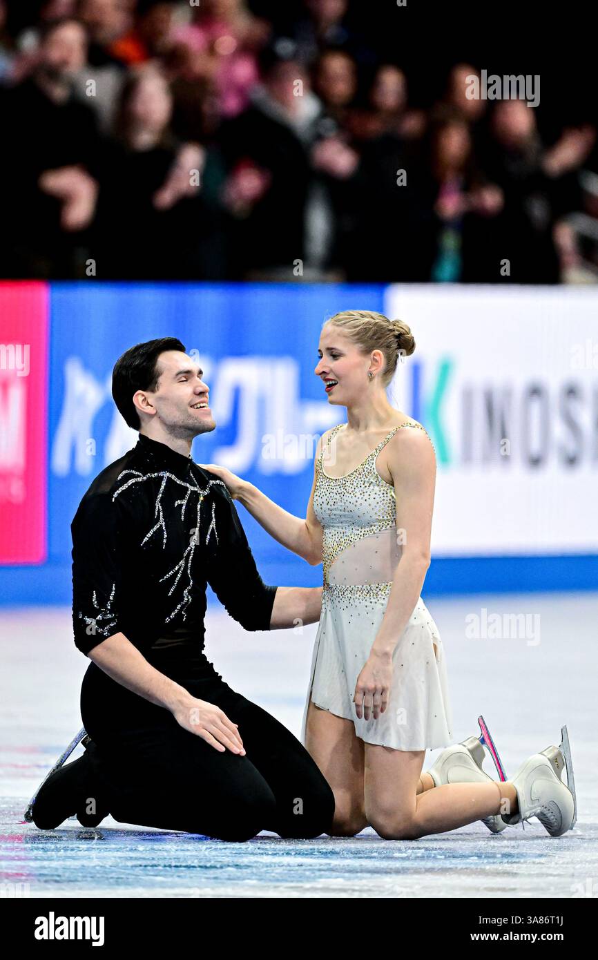 Minerva Fabienne HASE & Nikita VOLODIN (GER), during Pairs Free Skating, at the ISU World Figure ...