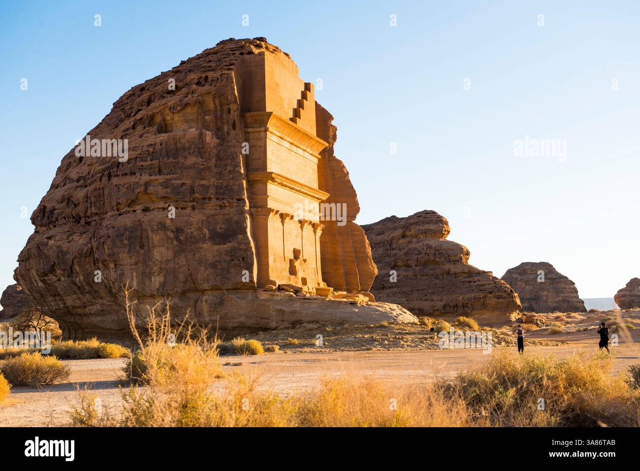 Tomb of Lihyan, son of Kuza (Qasr al-Farid), carved in sandstone ...