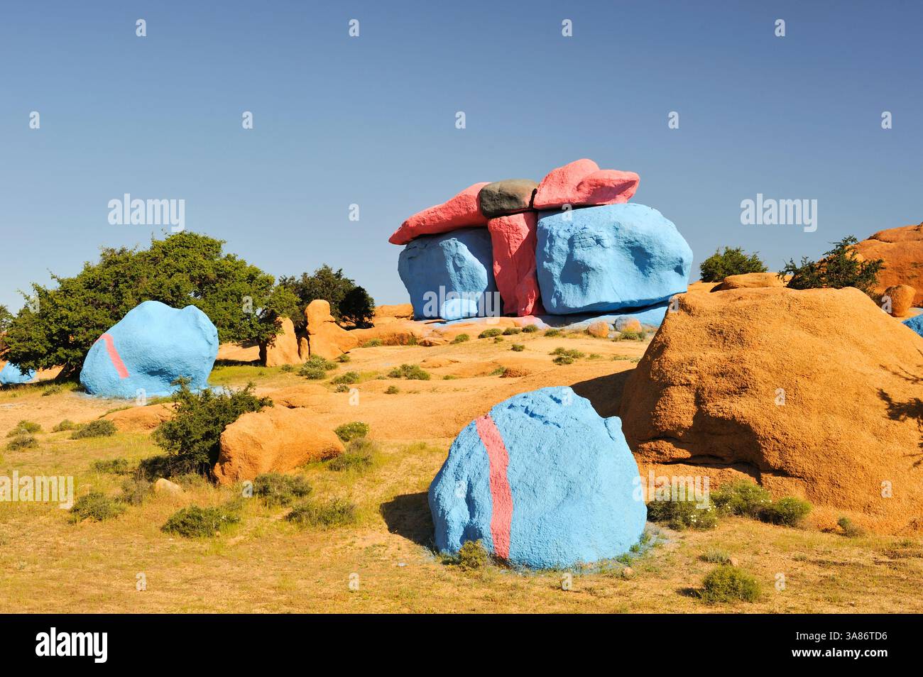 Painted Rocks site, work of the Belgian artist Jean Verame, around ...