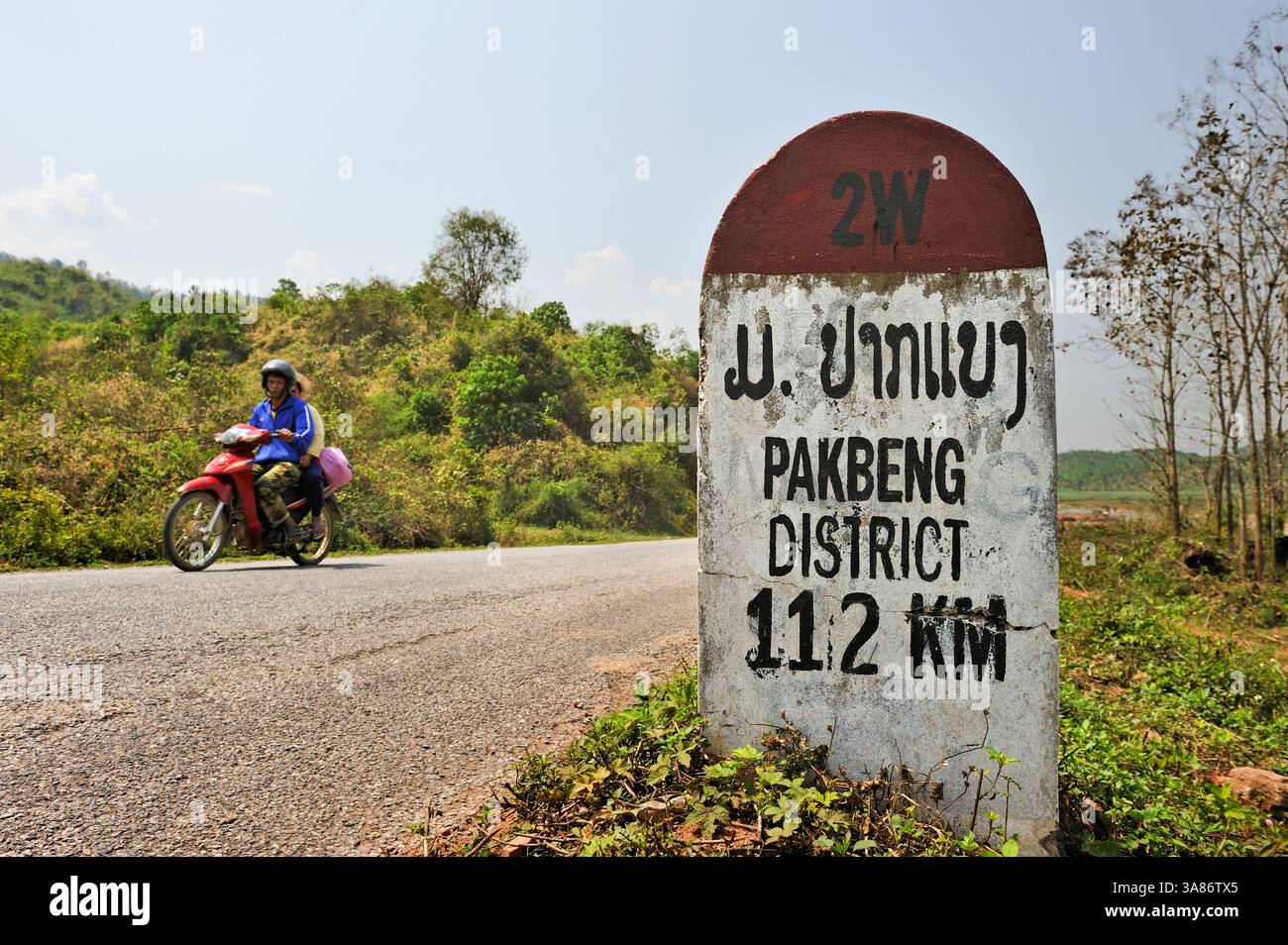 Distance marker on road hi-res stock photography and images - Alamy
