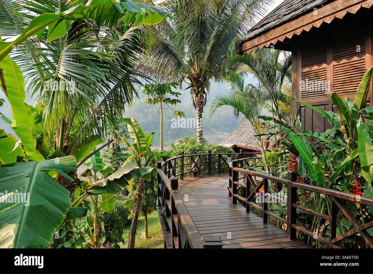 Laos pakbeng lodge hi-res stock photography and images - Alamy